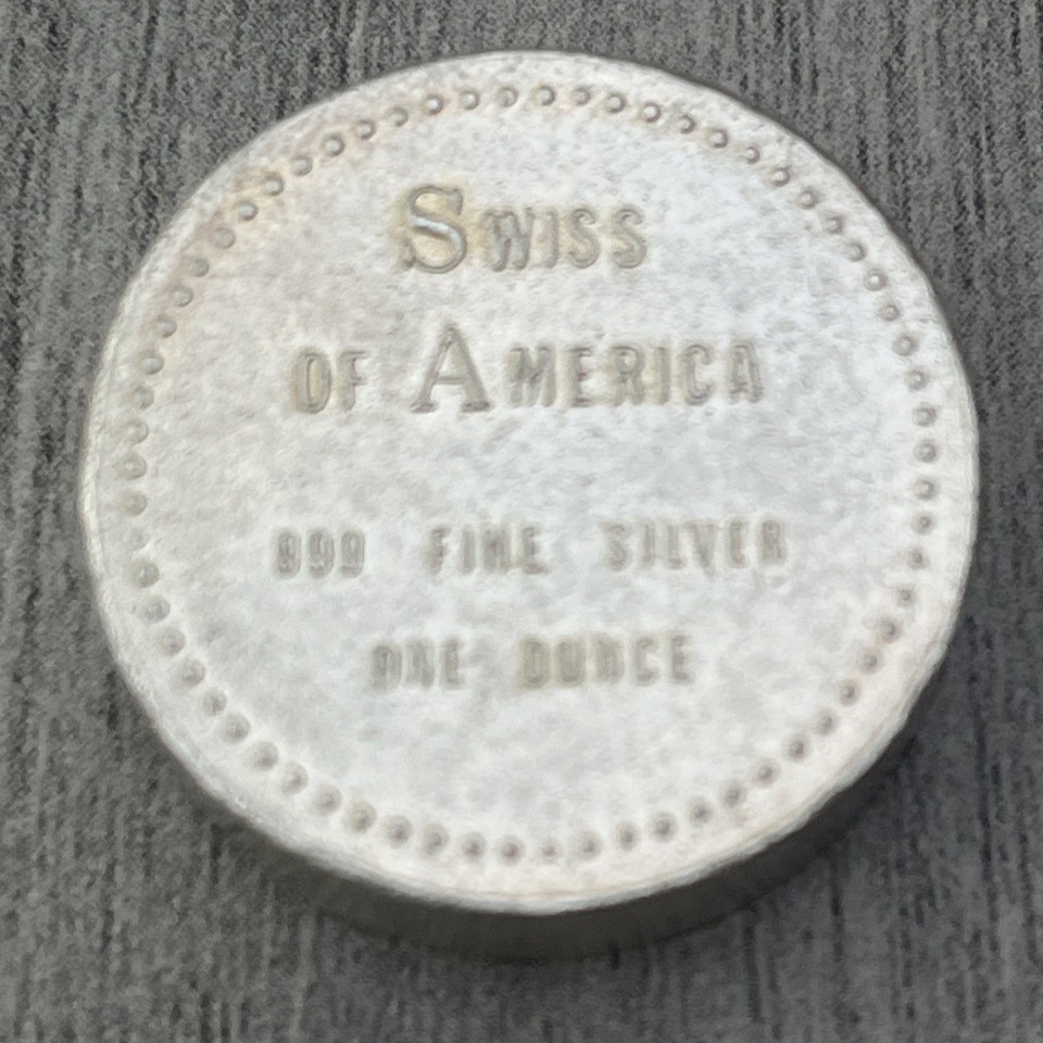 Swiss of America USA .999 Fine Vintage Pure Silver 1 ounce oz. round ...