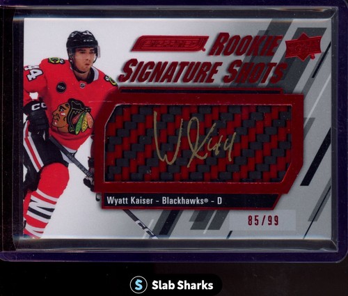 2023 UPPER DECK ENGRAINED WYATT KAISER ROOKIE SIGNATURE SHOTS RED STICK ...
