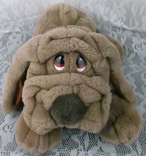 Russ LUBBABLE Hound Dog Puppy Brown Wrinkles Lovable 16" Plush Stuffed ...