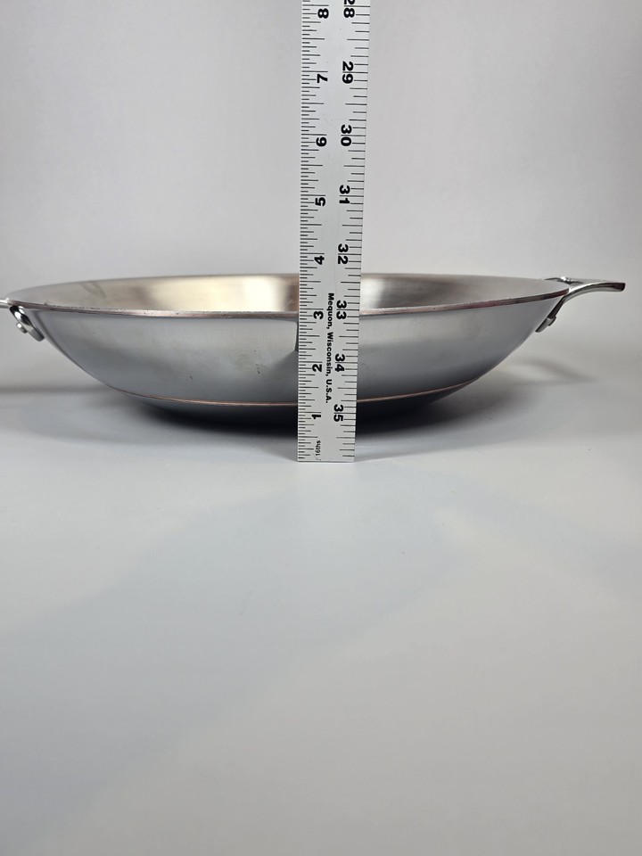 All Clad Copper Core 14 Inch Wok Stir Fry Pan Stainless Large USA No ...