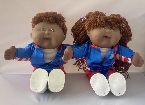 2 Mattel Cabbage Patch Kids Twins HM 18 African American Olympikids ...