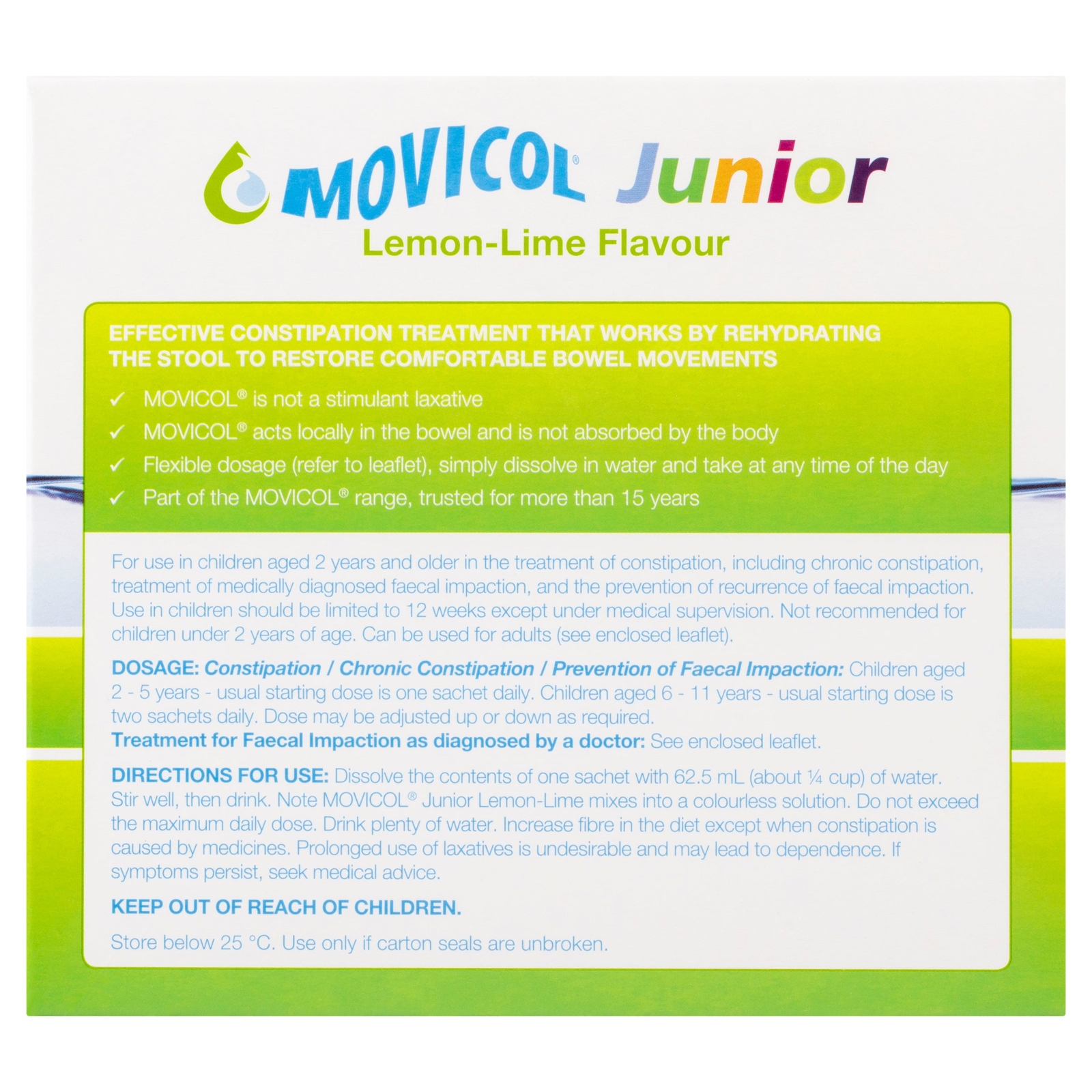 Movicol Junior Lemon Lime 30 Sachets | eBay Australia