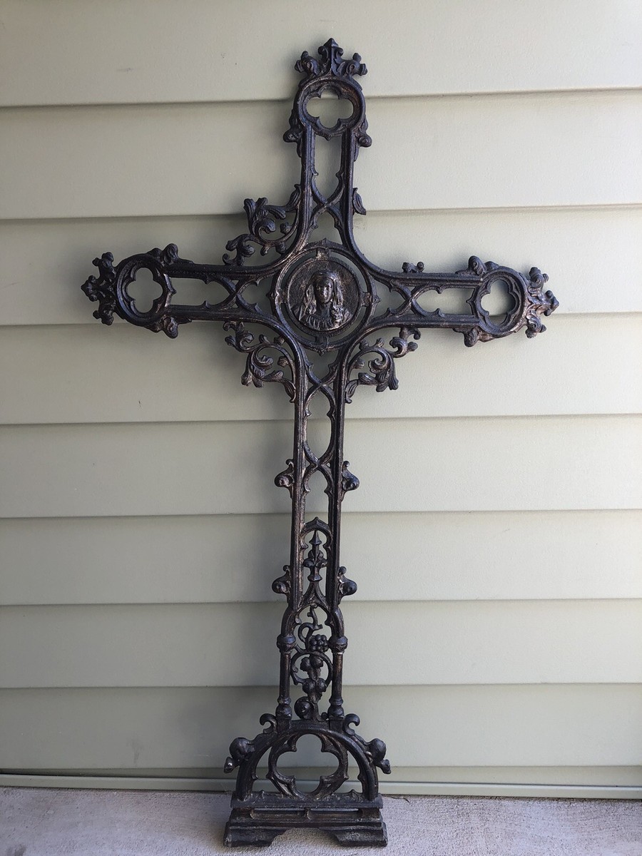 Antique Wrought Iron Cross French Iron Cross (GE F2DD)