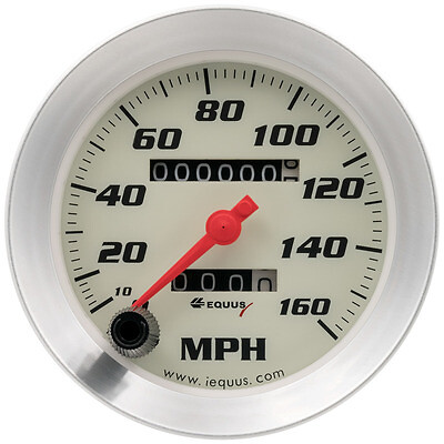 Equus 3-3/8 Dia Speedometer 0-160 MPH Silver - E8076 | eBay