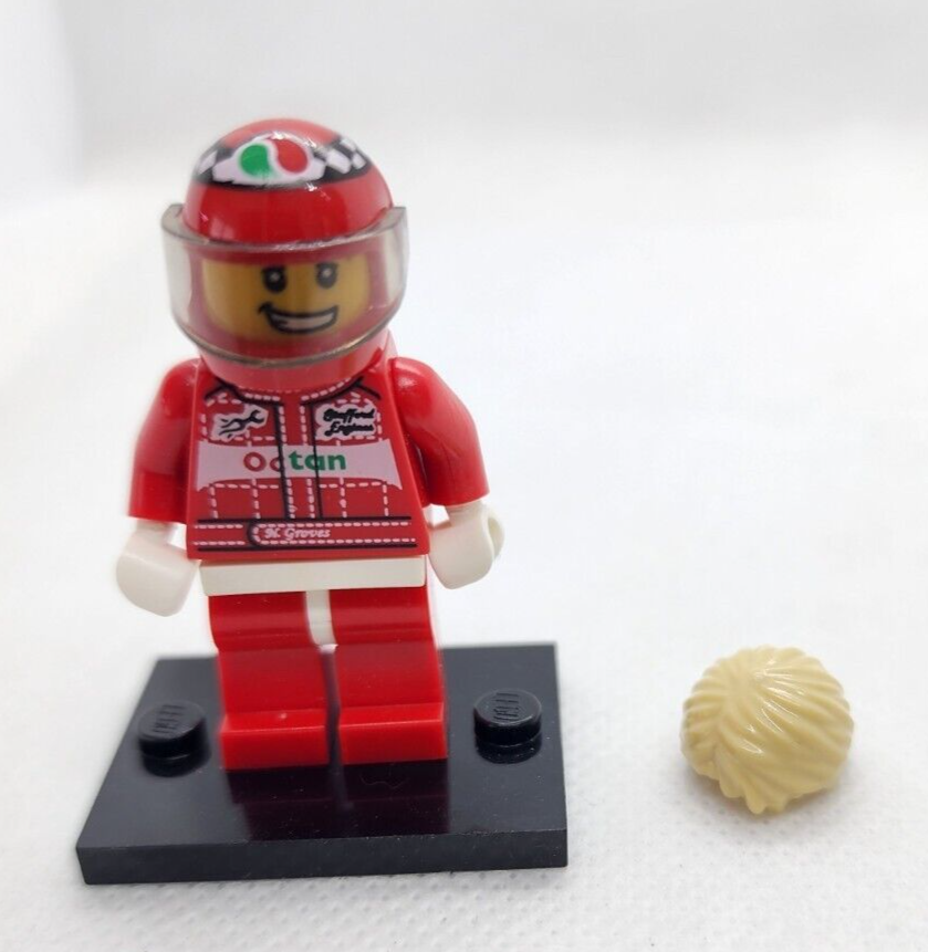 authentic LEGO minifigure Race Car Driver col03-11 col040 CMF Series 3 ...
