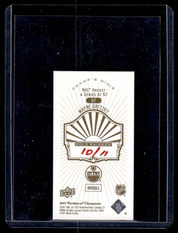 2011-12 Parkhurst Champions Wayne Gretzky MINI Gold Rainbow /11 ...