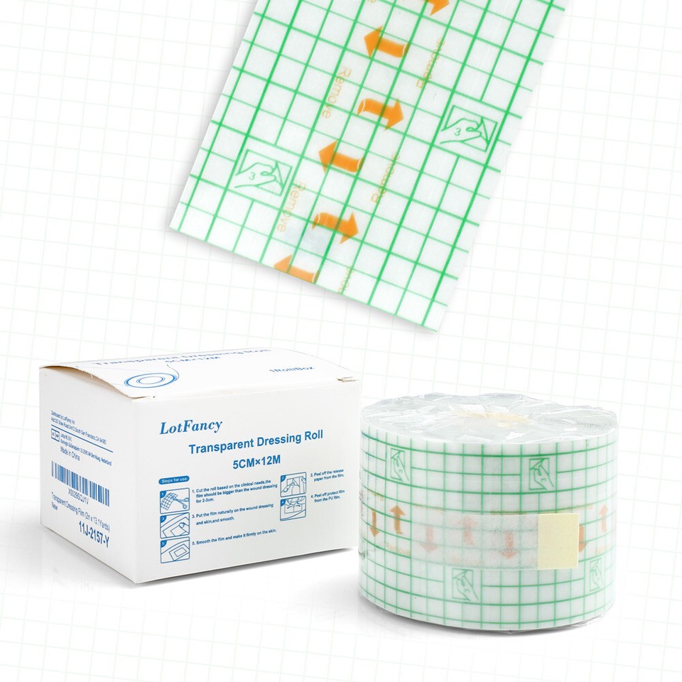 5cm x 12m Transparent Adhesive Film Bandage Roll Waterproof Wound ...