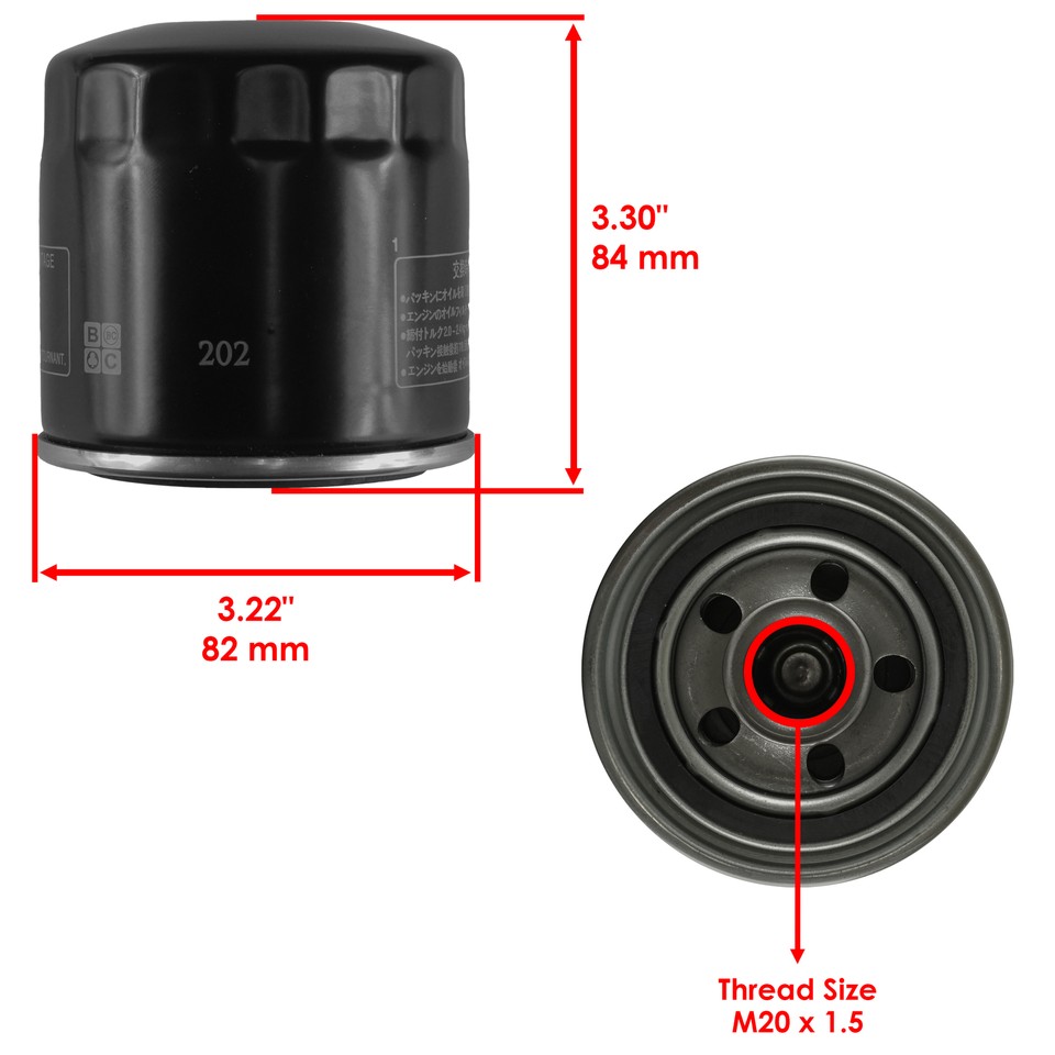 3 Pack Oil Filter for Kawasaki X1200 ZX-1200 Ninja ZX-12R Jt1200 Jet ...