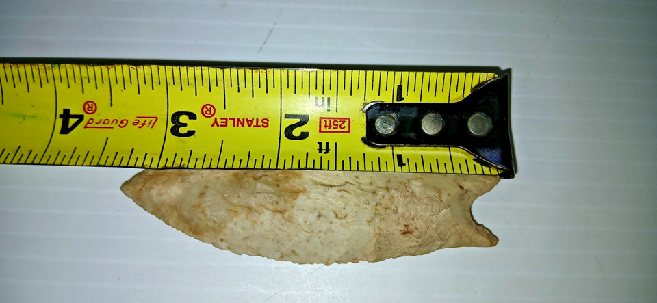 Paleo Native American Indian 3 5/16" Fishtail Point Arrowhead Howard Co ...