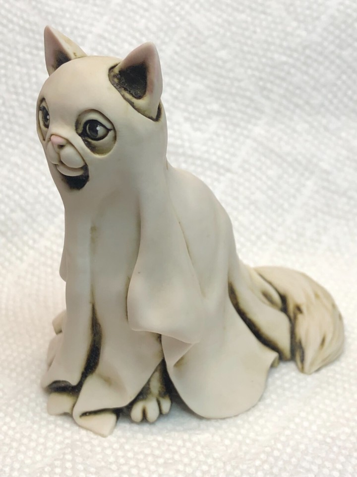 Harmony Kingdom Artst Neil Eyre Designs Halloween Ghost kitty cat ...