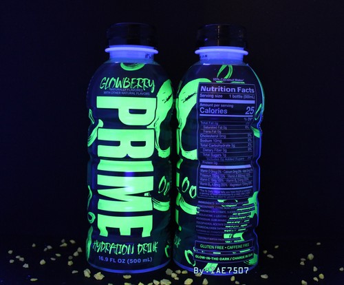 PRIME HYDRATION DRINK GLOWBERRY FLAVORED (2) NEW 16.9 FL OZ BOTTLES ...