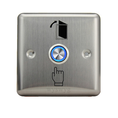 Door Stainless Steel Momentary Exit Release Button Switch With 12V LED ...
