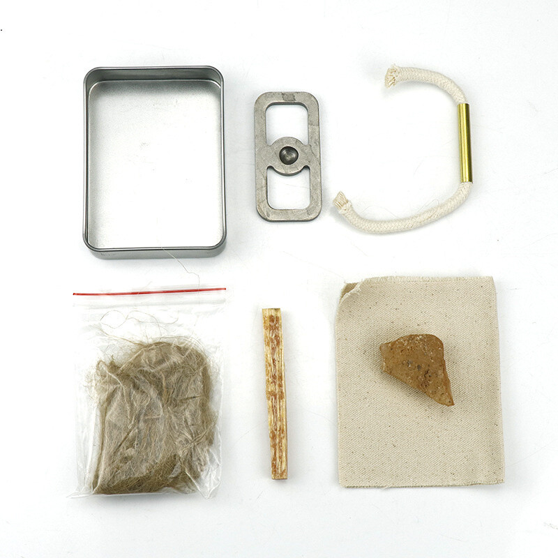 Portable Camping EDC Set Primitive Fire Making Equipment Burning Stone ...