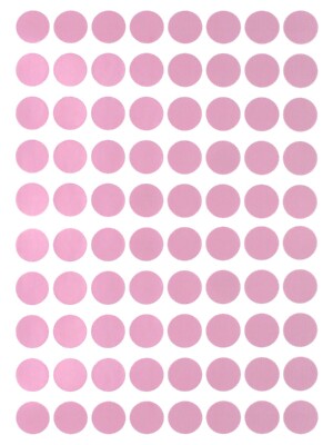 Dot Stickers Pastel Pink in Various Sizes (8MM-25MM) Color Label in 15 ...