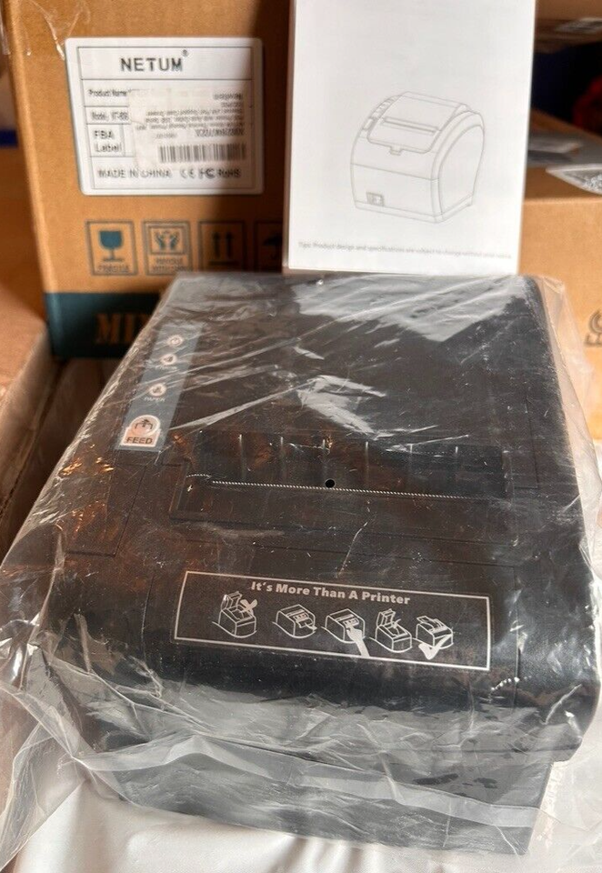 NETUM 80mm Thermal Receipt Printer, WiFi POS Printer with Auto Cutter ...