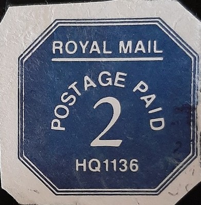 (GB-1228) GB 1960's PPI (Printed Postage Impression) 2 (inland second ...