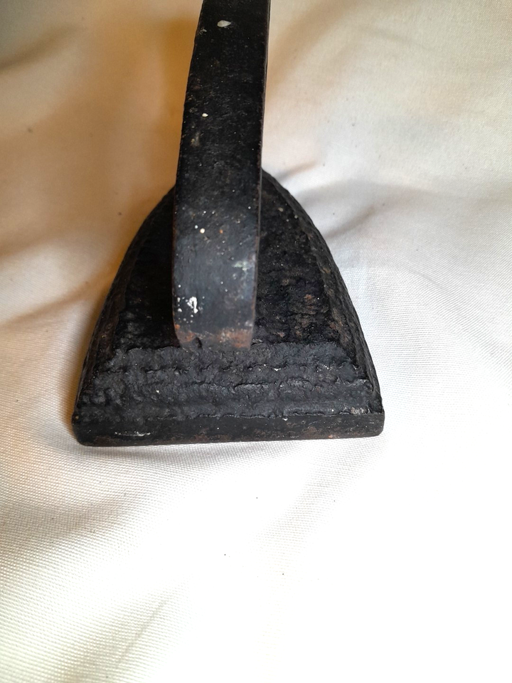 Early Antique Heavy Hand Forged Primitive Sad Iron, 4.5lbs, Applied ...