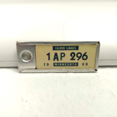 RARE VTG Disabled Veterans Mini License Plate Key Chain Ring MINNESOTA ...