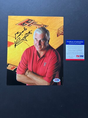 Bobby Knight Rare! autographed signed Texas Tech 8x10 photo PSA/DNA BAS ...