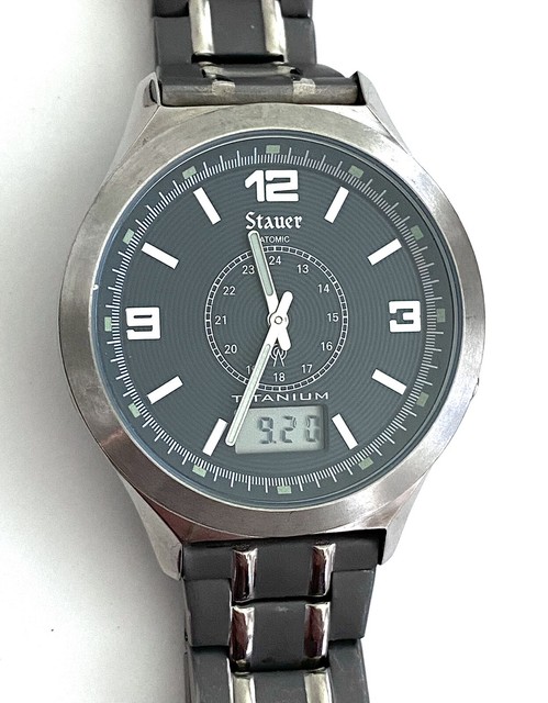 Stauer Men's Radio Controlled Atomic Titanium Watch Wristwatch 32262 ...