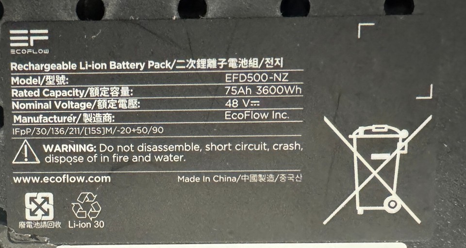 EcoFlow DELTA Pro 3600Wh Generator EFD500-NZ REPLACEMENT BATTERY | eBay