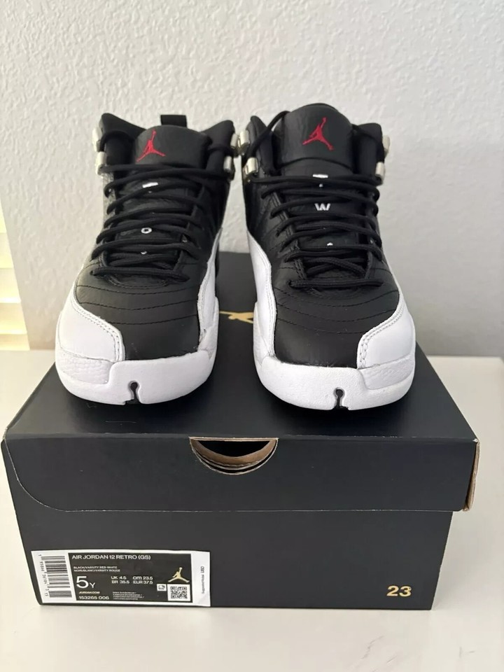 100% Authentic - Jordan 12 Retro Mid Playoff GS Size 5Y DS 5M 153265 ...