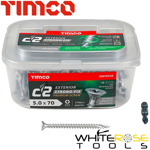 TIMCO C2 Exterior Strong Fix Premium External Screws Pozi Tub Decking ...