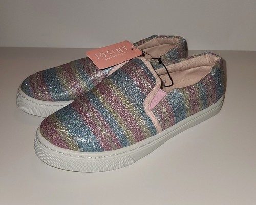 NEW GIRLS SPARKLY JOSINY SLIP ON SHOES SIZE 2 | eBay