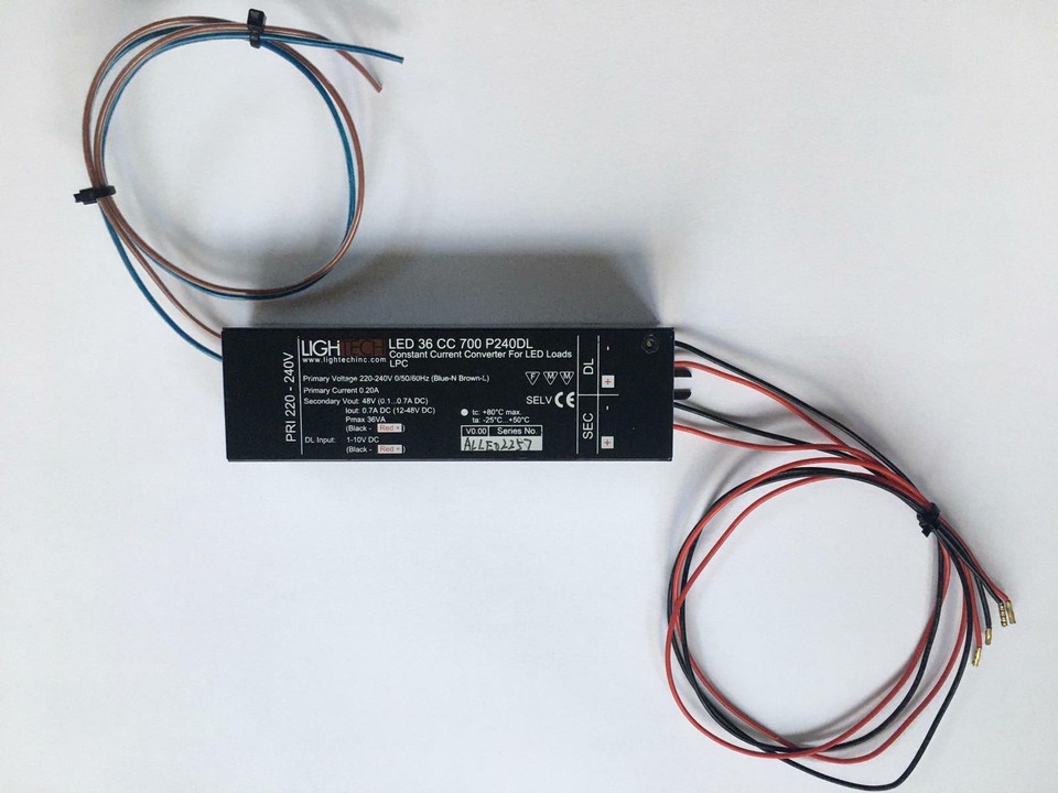 LighTech 1-10V Dimmable Constant Current Lighting Driver LED 36 CC 700 ...