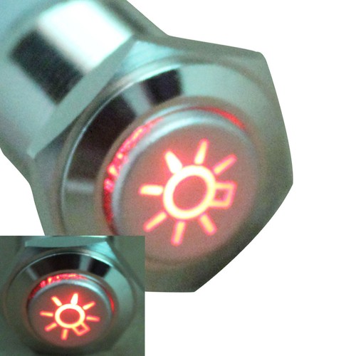 16mm 12V LED tastender Knopf Metallschalter Auto Boots Fernlicht | eBay.de