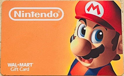 WALMART Gift Card 2005 Mario NINTENDO GAMES Collectible No Cash Value ...