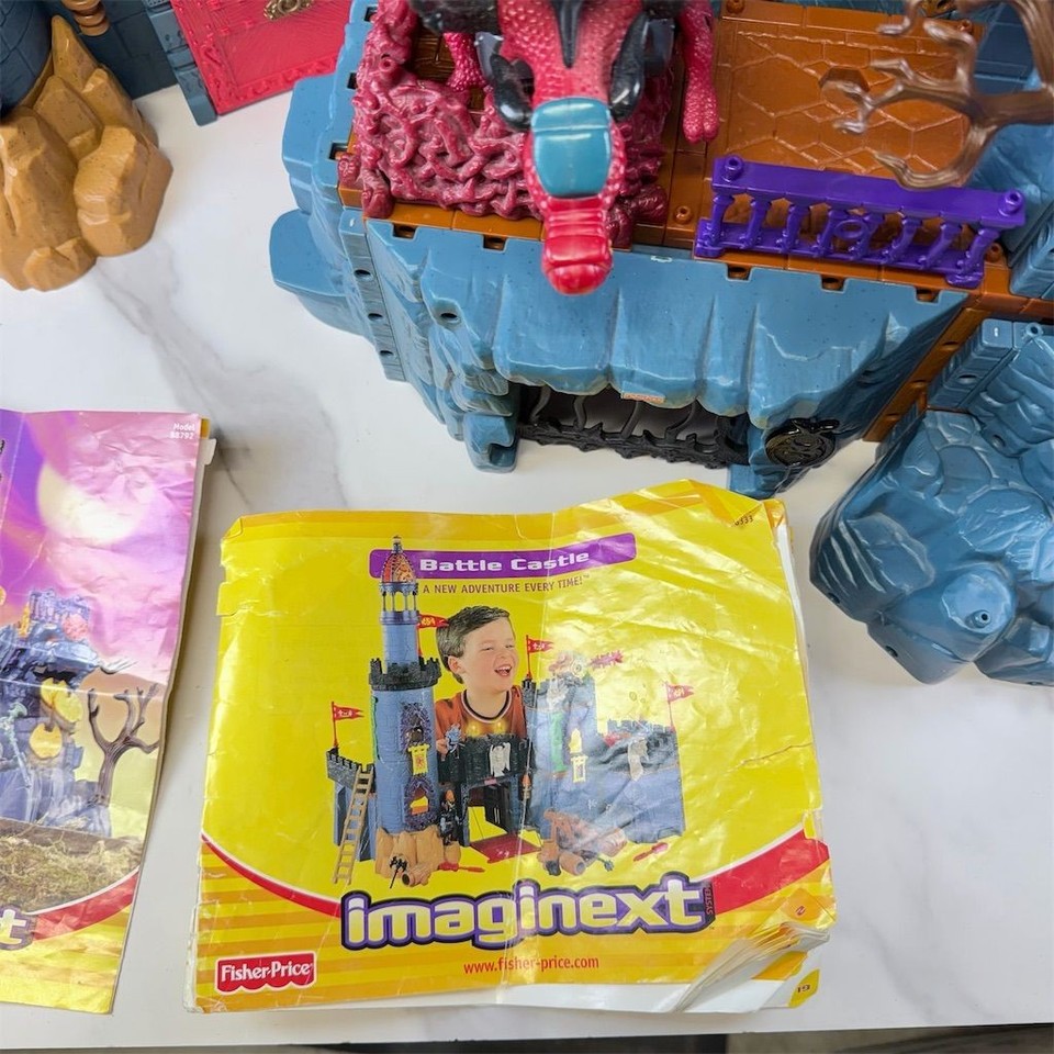 Fisher Price Imaginext Battle Castle Playset & Dragon Keeper Dungeon ...