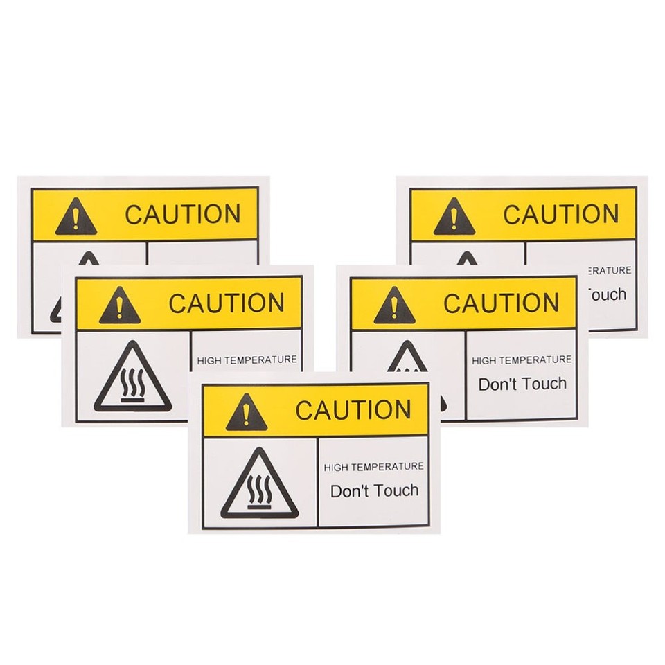 5 Sheets Hot Warning Stickers Do Not Bend for Shipping High Temperature ...