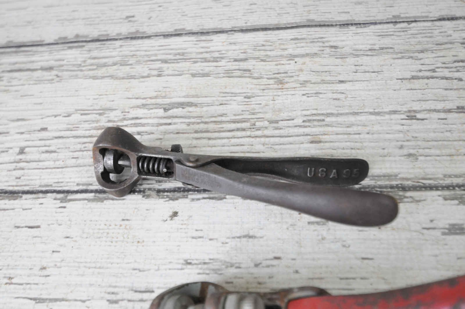 2 RARE SAW SET TOOL PLIERS ANTIQUE MORRILL #95 USA REG. SEPT. 21 1897 ...