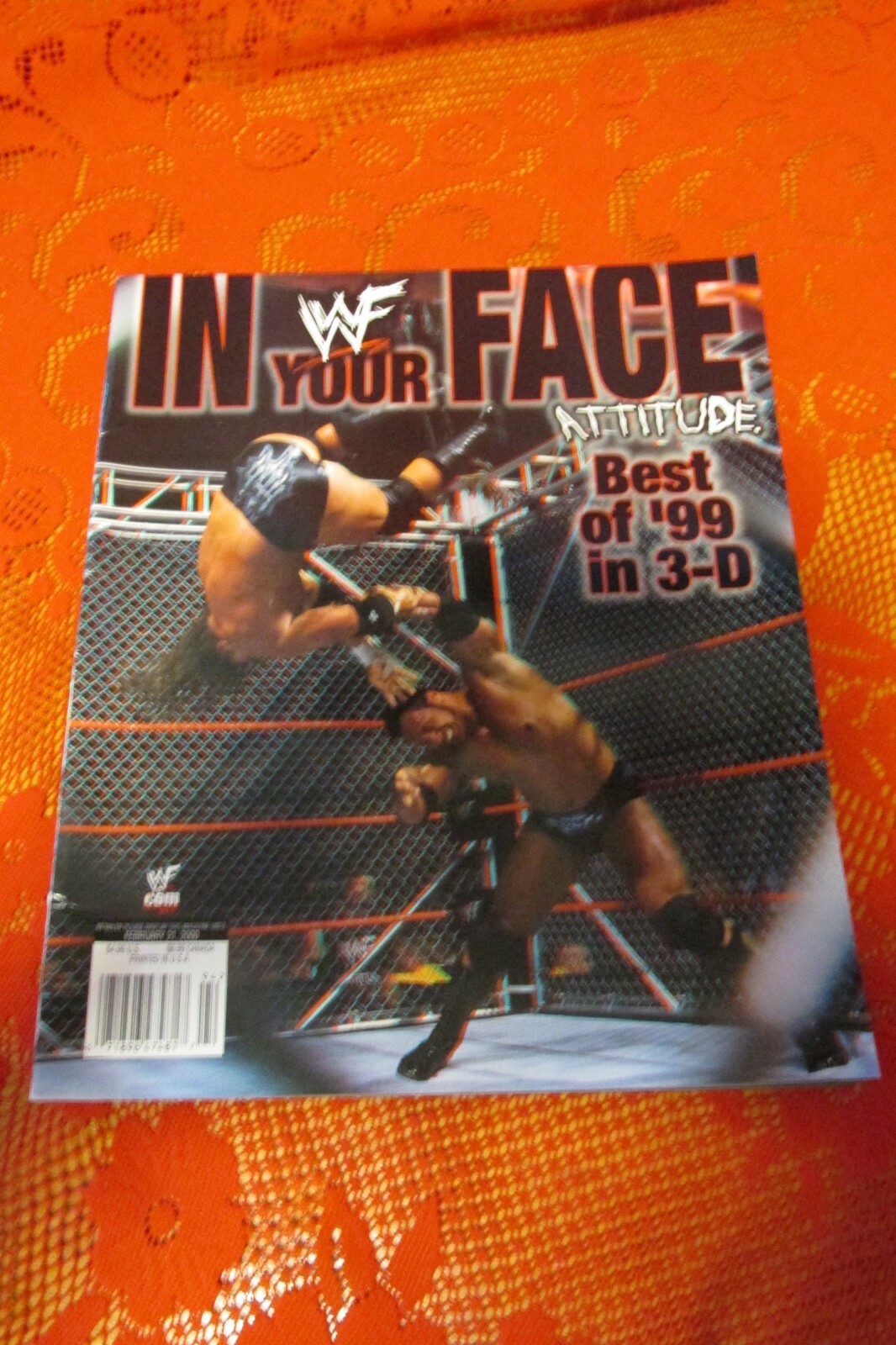 WWF In your Face Attitude Best of '99 in 3-D 2000 w/3D Glasses February ...
