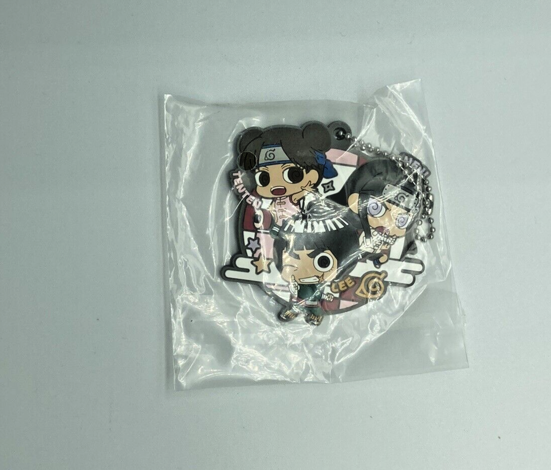 NARUTO Shippuden Rubber Mascot Buddy Lee Tenten Neji Kankurou Keychain ...