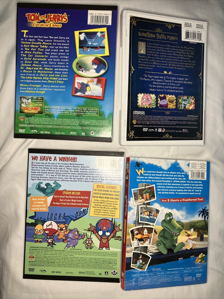 4 Cartoon Network DVDs Chowder Vol 1, Sitting Ducks S 1, Mucha Lucha ...