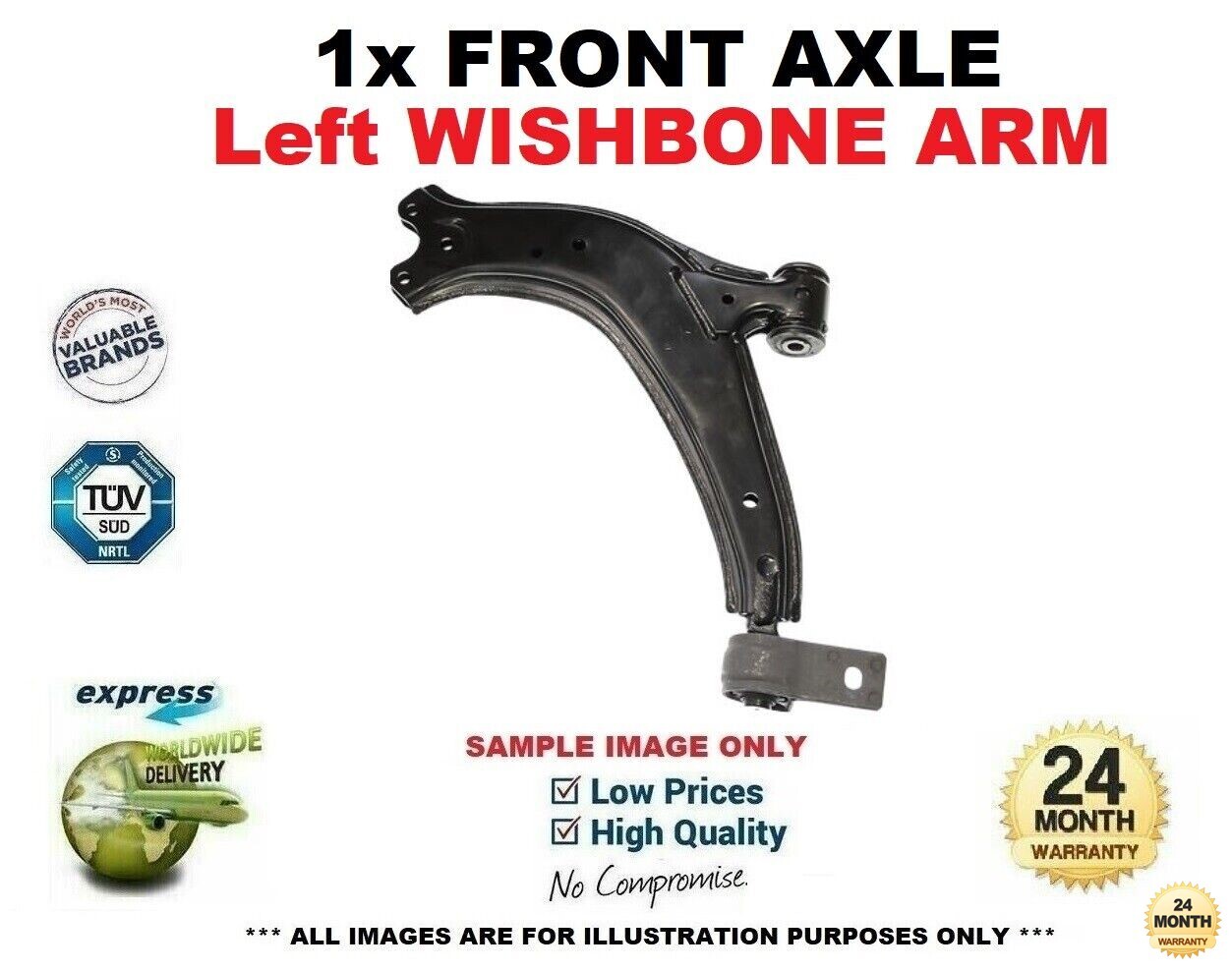 Front LEFT Lower WISHBONE TRACK CONTROL ARM for PEUGEOT 306 Hatch 1.8D ...