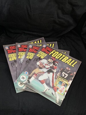 1982 TOPPS Football Vintage Sticker Album Books USED LOT | eBay