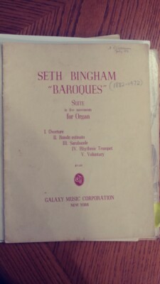 * Seth Bingham: Baroques Suite; organ (Galaxy) | eBay