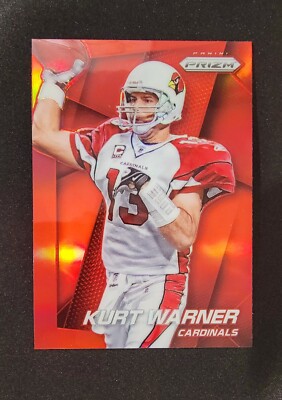 Kurt Warner 2014 Panini Prizm #33 RED PRIZM Color Match SP CARDINALS ...