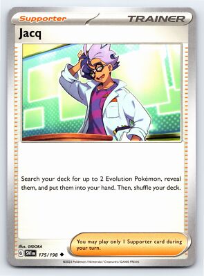 Jacq 175/198 Uncommon Scarlet & Violet Pokemon Card - NM Near Mint | eBay