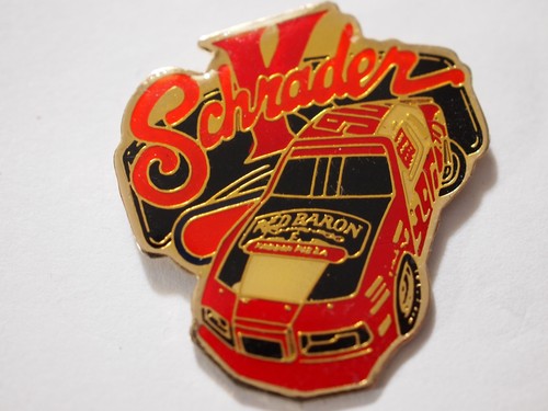 KEN SCHRADER Nascar Race Car Driver Vintage Red Baron Racing pin, Lapel ...
