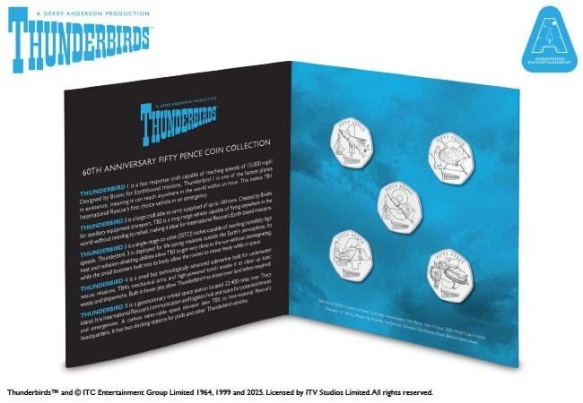 Brand New 2025 50p coin set. Thunderbirds are Go Collection BUNC 50p ...