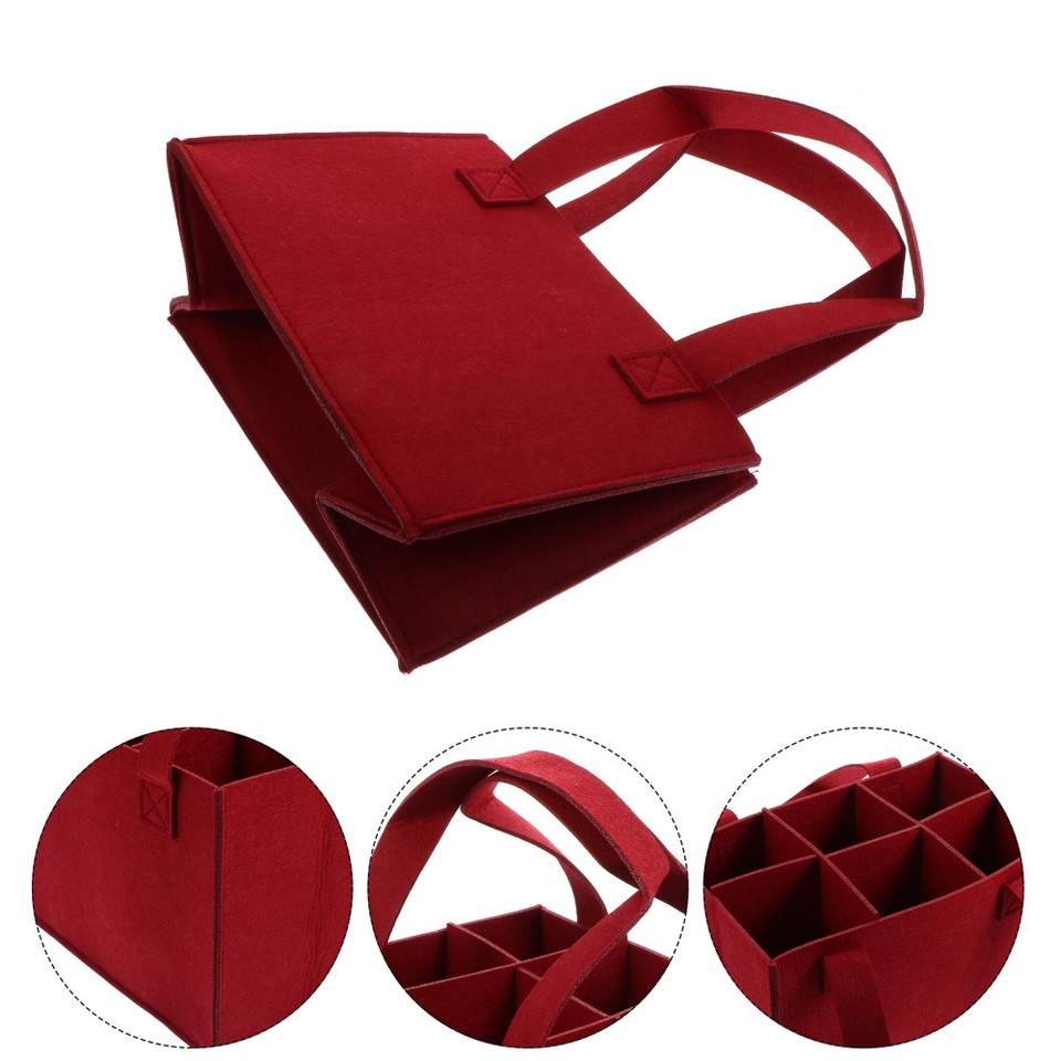 6 Bottle Wine Box Wine Carrying Bag Wine Packing Case Wine Bottle Tote ...