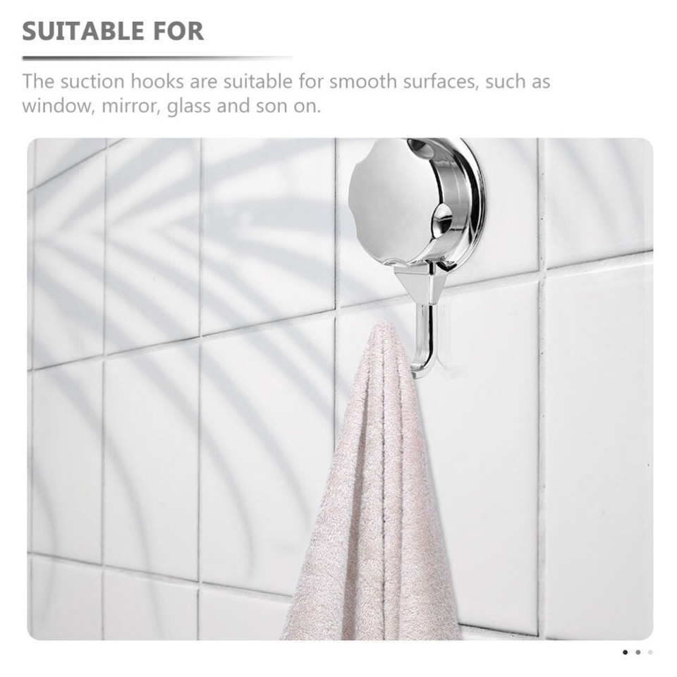 2 Piece Multi Purpose Cup Hooks Removable Hooks For Bathroom Use Silver ...