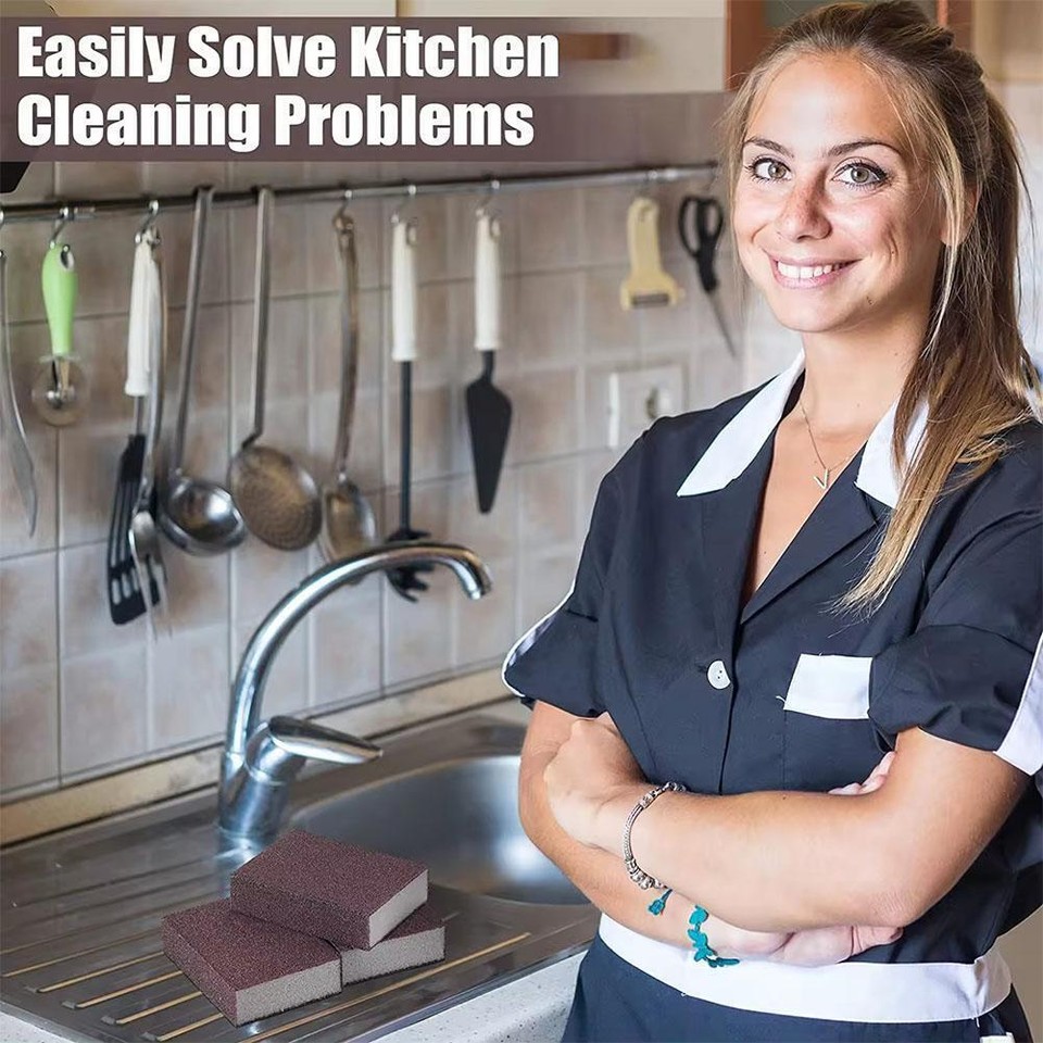 10Pcs Magic Nano Emery Sponge Brush Kitchen Cleaning Clean New^ Sponge ...