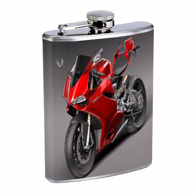 Motorcycles D3 Flask 8oz Stainless Steel Custom Speed Racing Bike | eBay