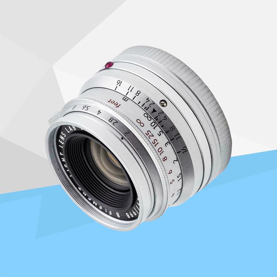Light lens lab Lens 35mm F2 Silver For Leica Summicron M Eight Element ...