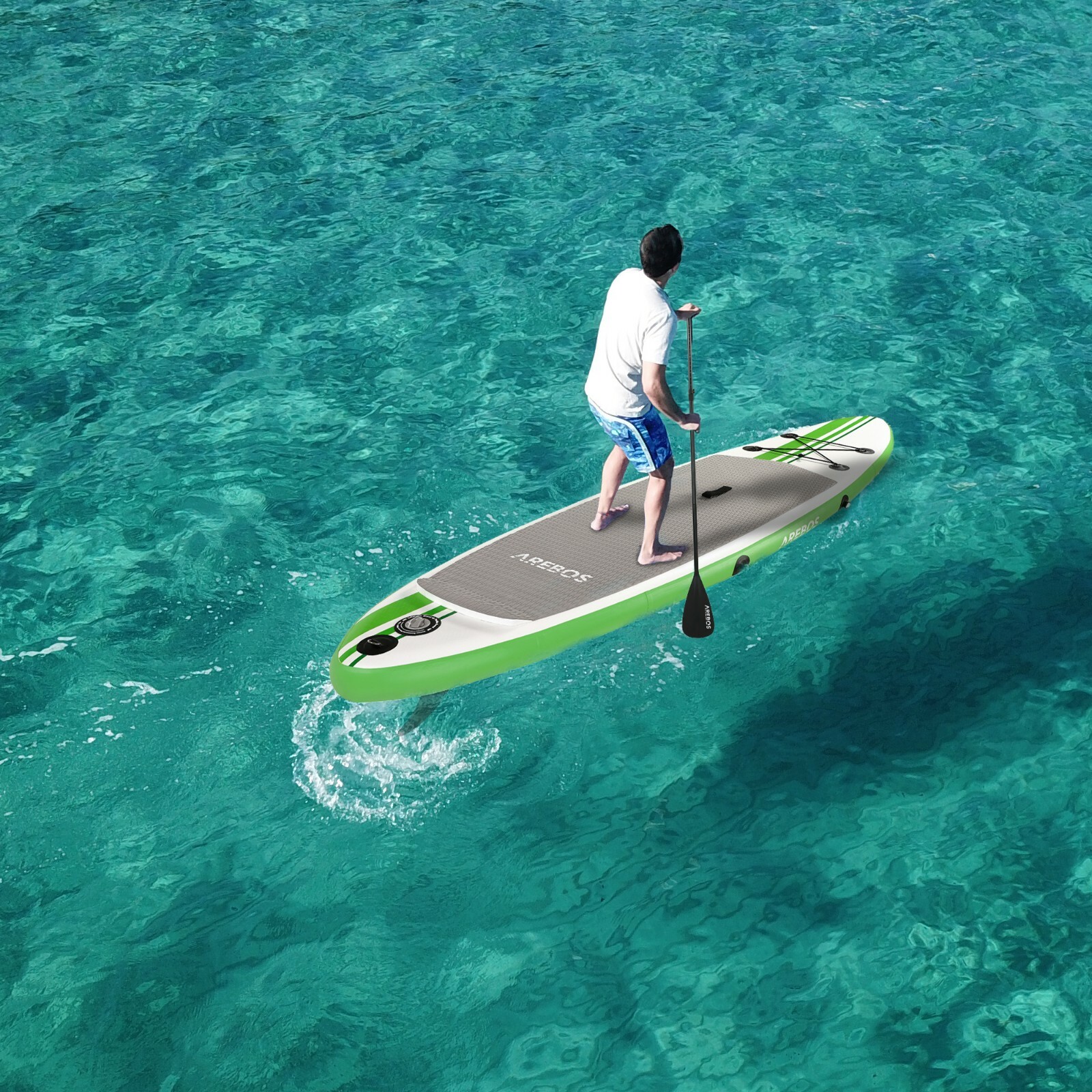 AREBOS 2IN1 SUP Paddel Doppelpaddel Stechpaddel Kajak Kanu Ruder Stand ...